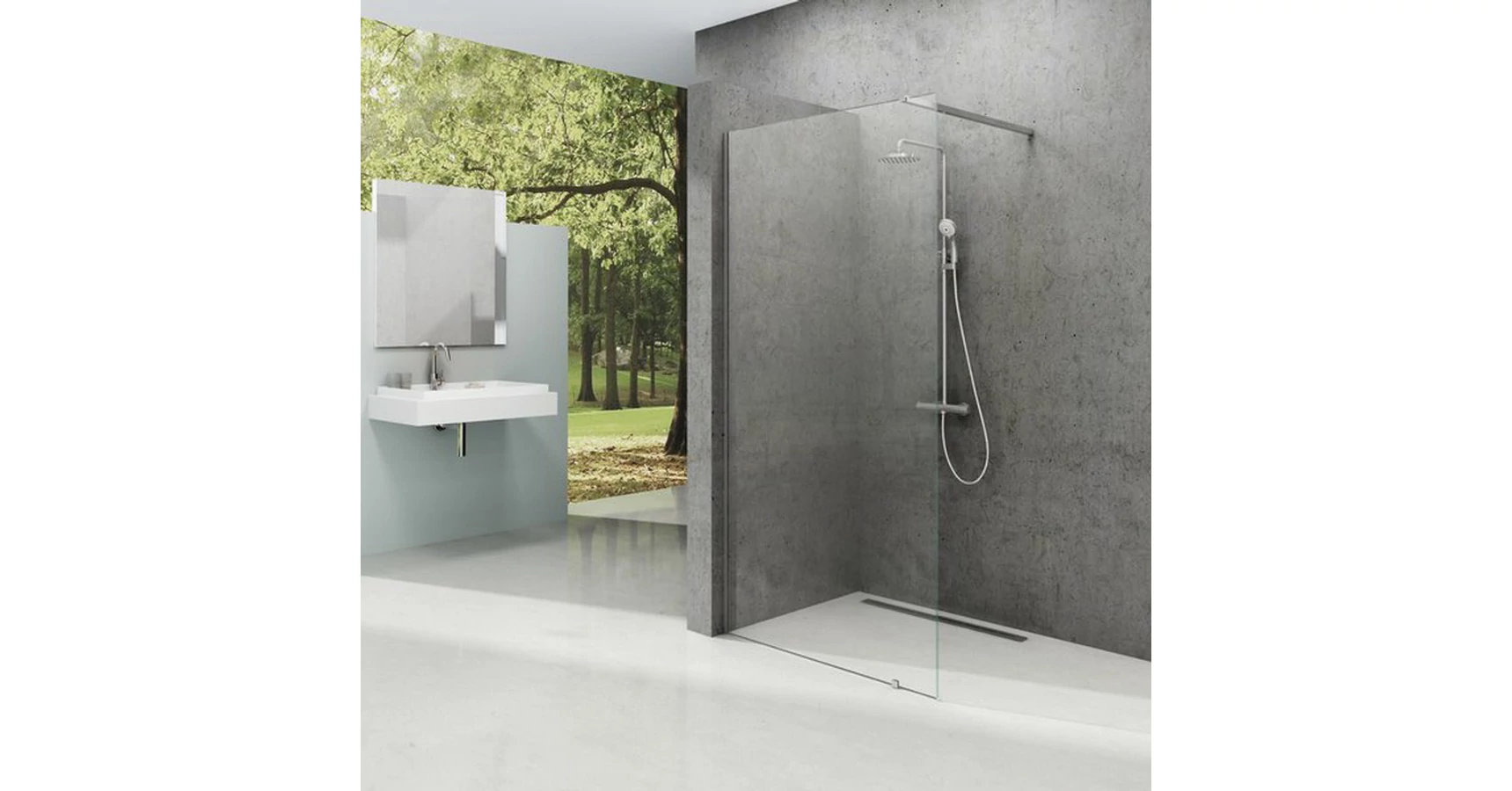 Ravak WALK-IN WALL 90x200 cm zuhanyfal króm - Ravak - ClearConcept.hu